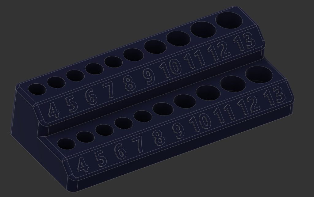 Parametric SAE and Metric socket racks by GX1400 | Download free STL ...