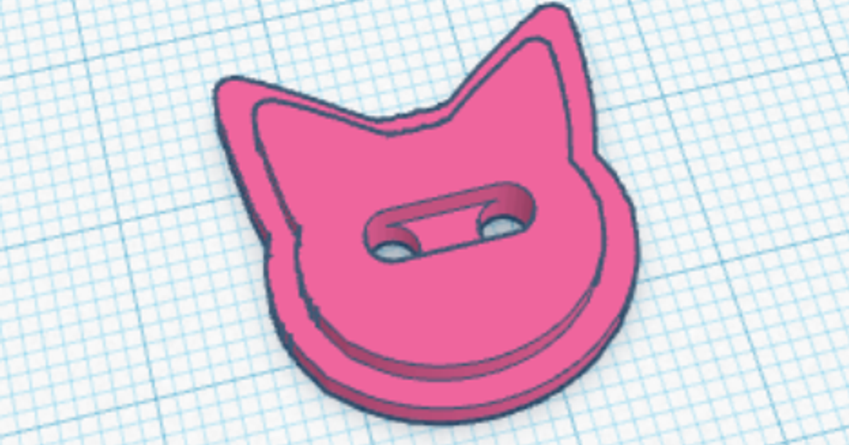 Cat Button (Sewing) by SnailSwitch | Download free STL model ...