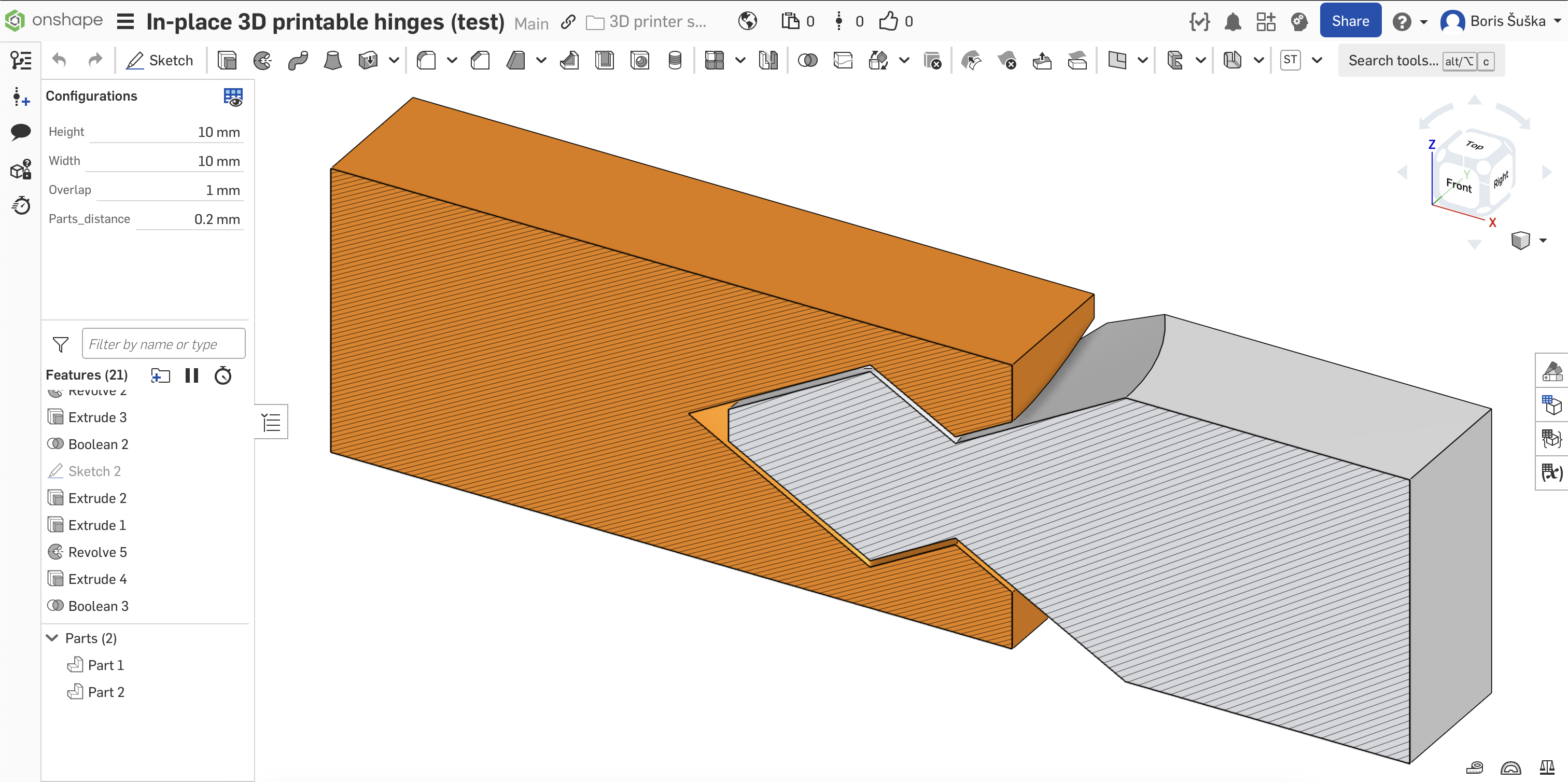Diamond hinge by Boris Š | Download free STL model | Printables.com