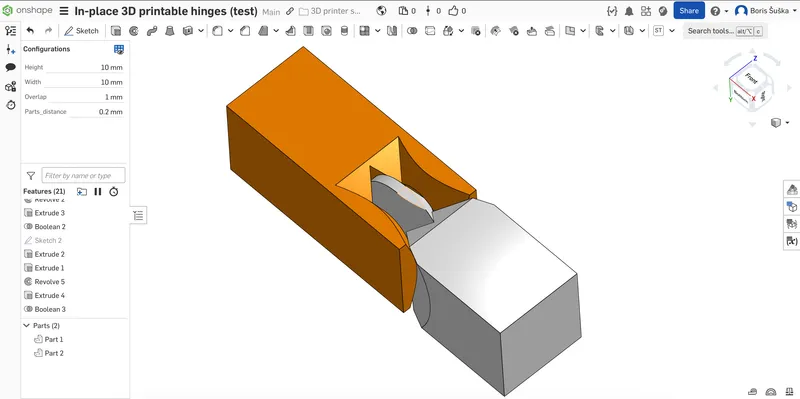 Diamond hinge by Boris Š | Download free STL model | Printables.com