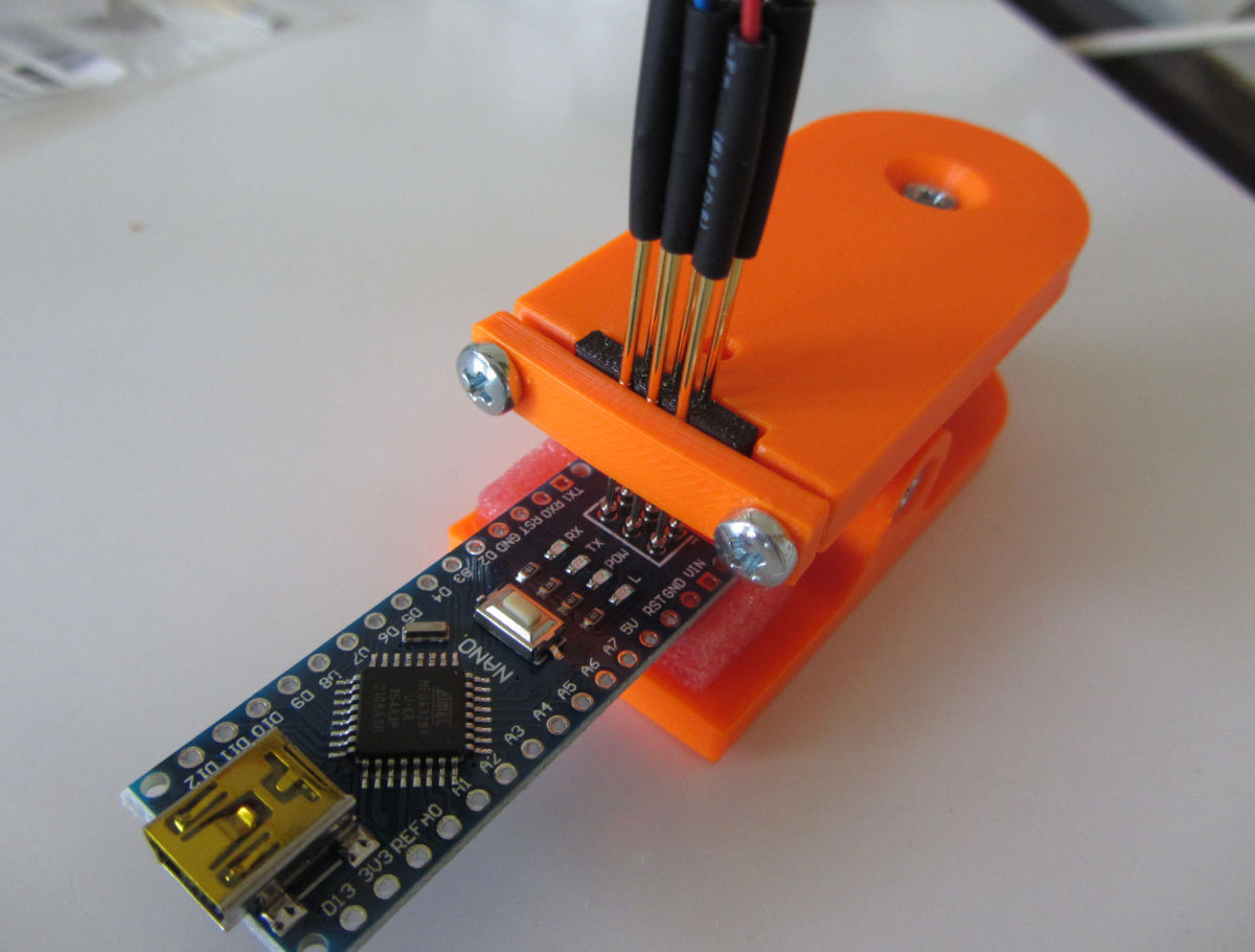 Pogo pin clamp block for use with Flash adapter with pogo pins by ...