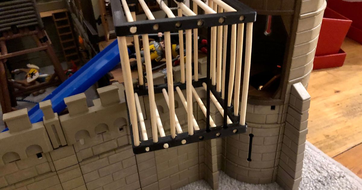 Playmo medieval jail - 4mm sticks by Paco | Download free STL model ...