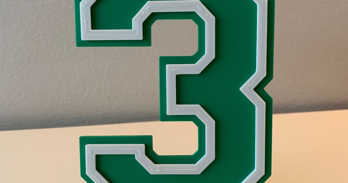 Alphabet Letter/Numbers '3' - Sport Numbers/School Colors by Art G ...