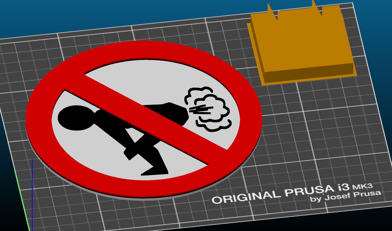 No Fart Sign - MMU ready by LCruz3D | Download free STL model ...