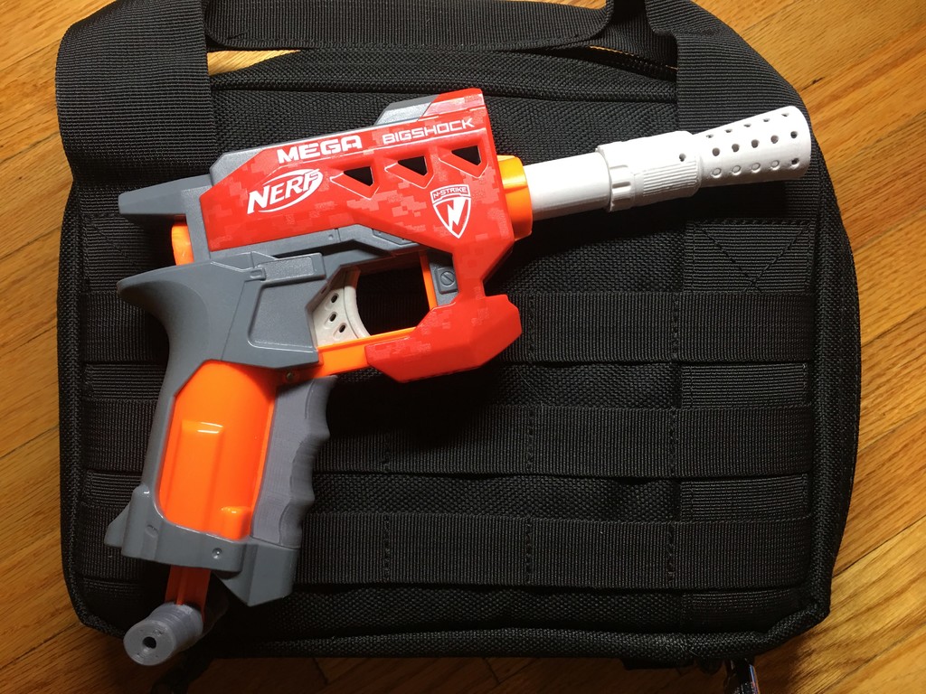 Nerf Mega Bigshock Inline Magazine (inline clip) w/Swappable Muzzles by ...
