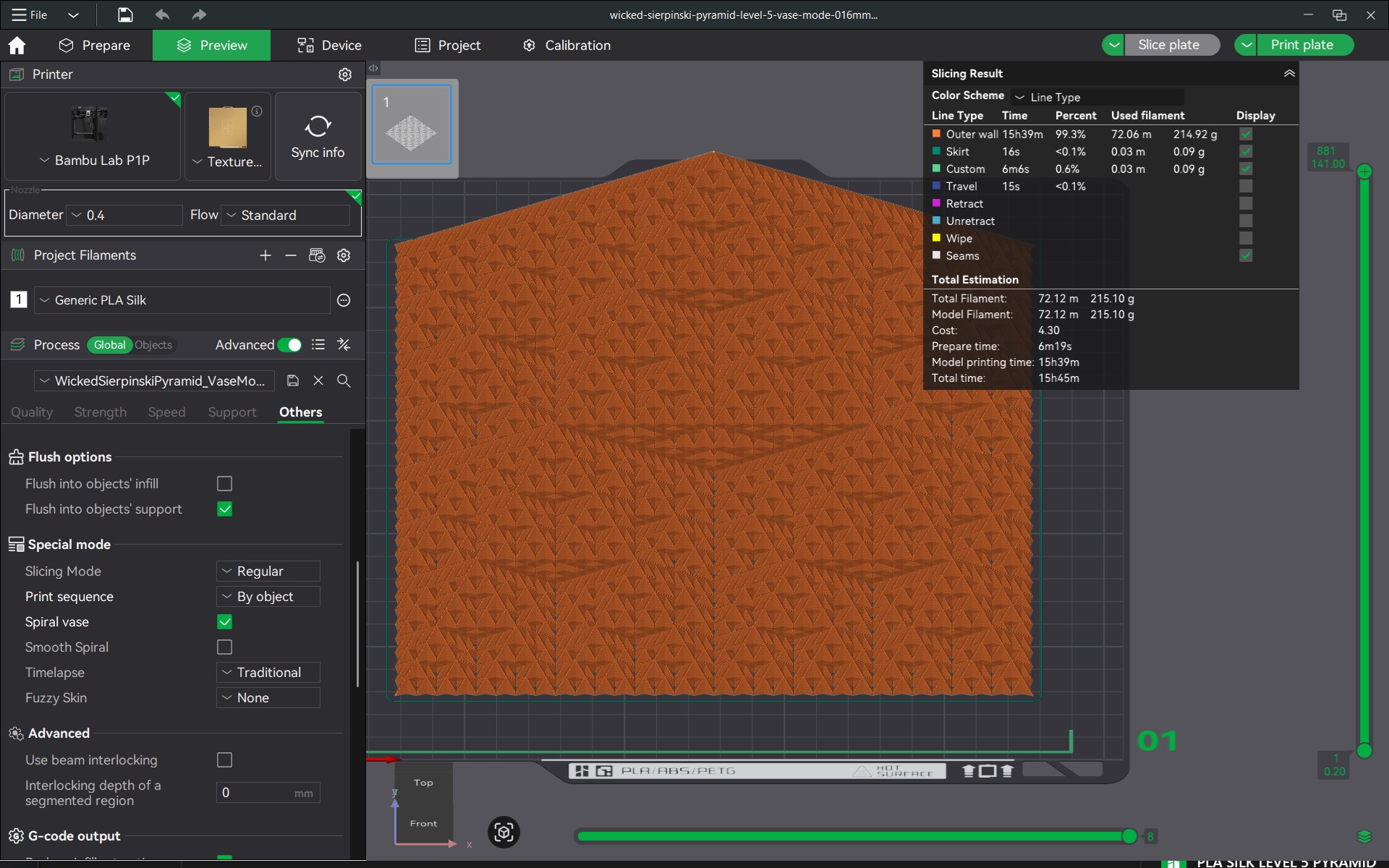 Wicked Vase Mode Sierpinski Pyramid Fractal | Level 5 by Endless Design ...