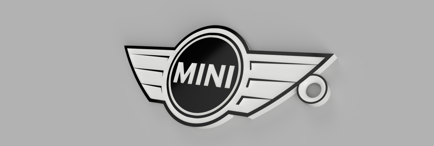 Keychain with MINI One logo by Fozi | Download free STL model ...
