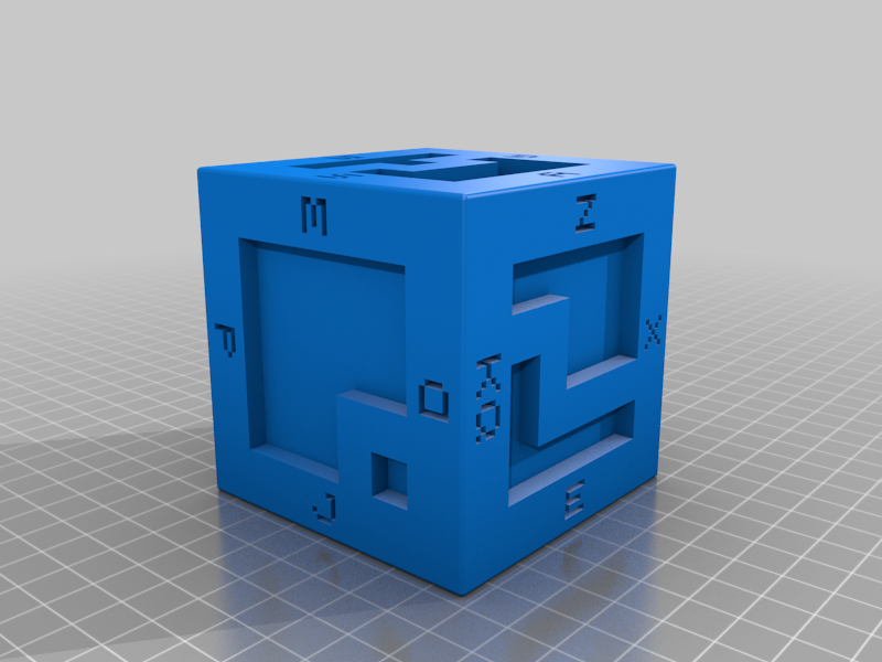 FEZ Game Number and Letter Cubes, one piece prints. by randy_s ...