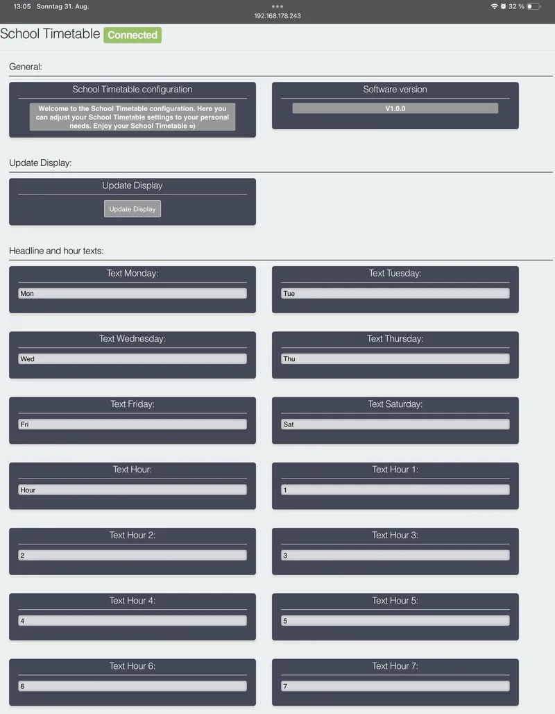 School Timetable with ePaper display by AWSW | Download free STL model ...