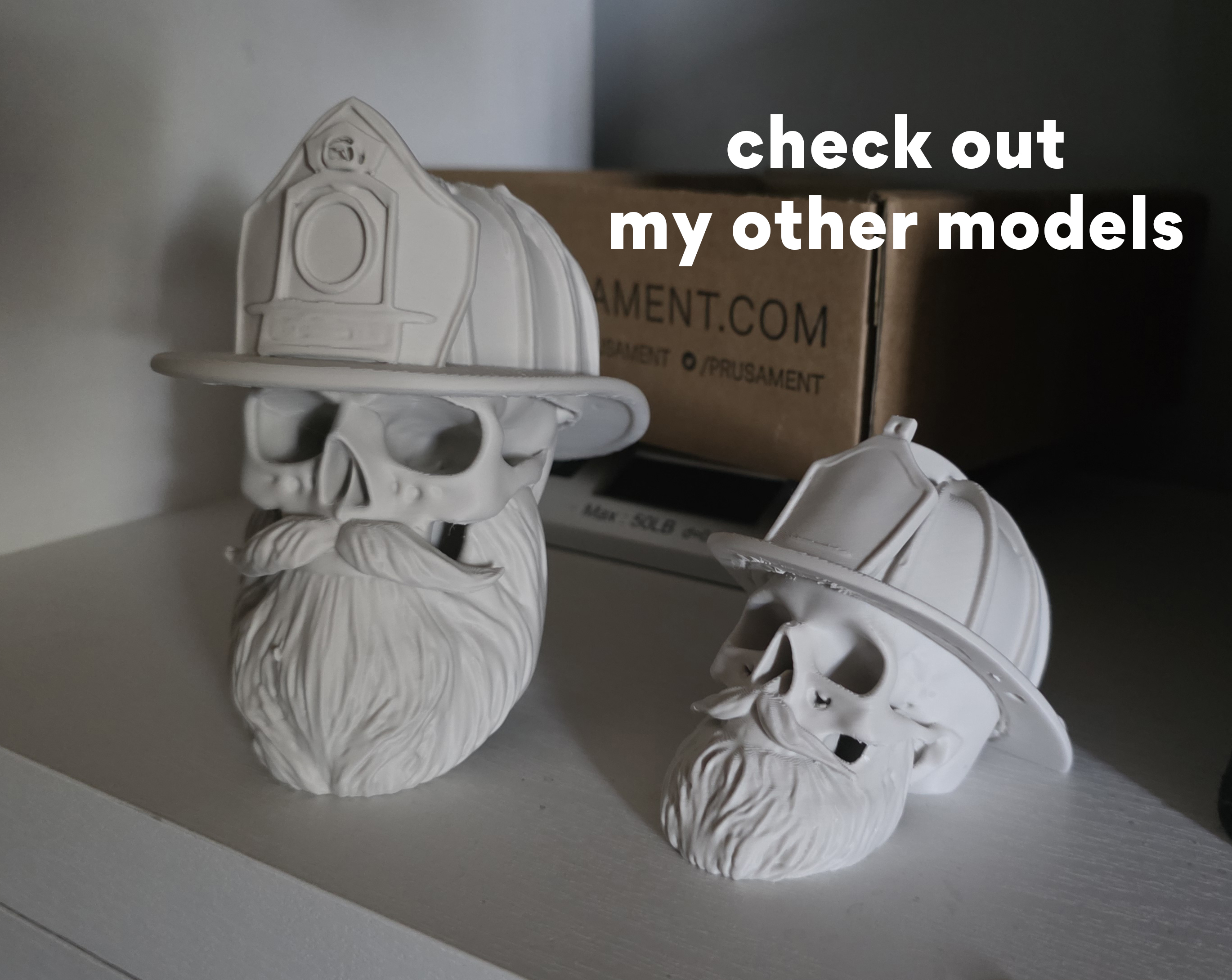 Bearded Fireman Skull (Lay Down Version) by The Overthinker | Download ...