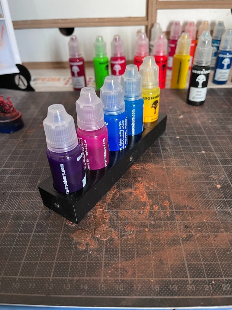 Modular paint stand (23 mm bottles, Warcolours) by Guyausholland | Download free STL model ...