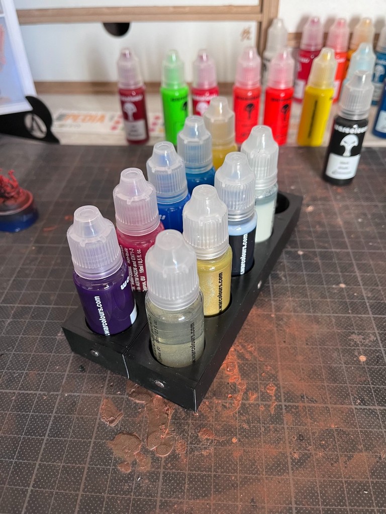 Modular paint stand (23 mm bottles, Warcolours) by Guyausholland | Download free STL model ...