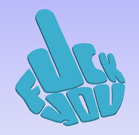 F U hand keychain por bigj121 | Descargar modelo STL gratuito ...