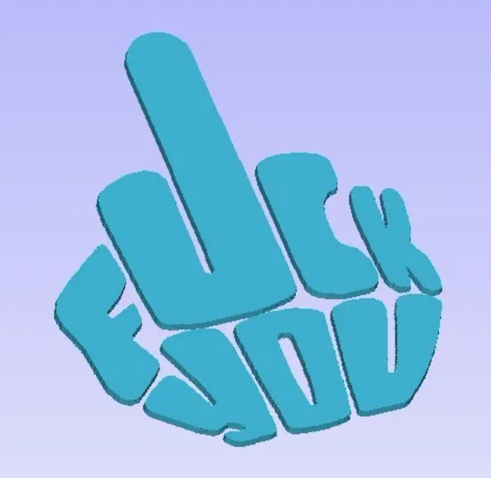 F U hand keychain by bigj121 | Download free STL model | Printables.com