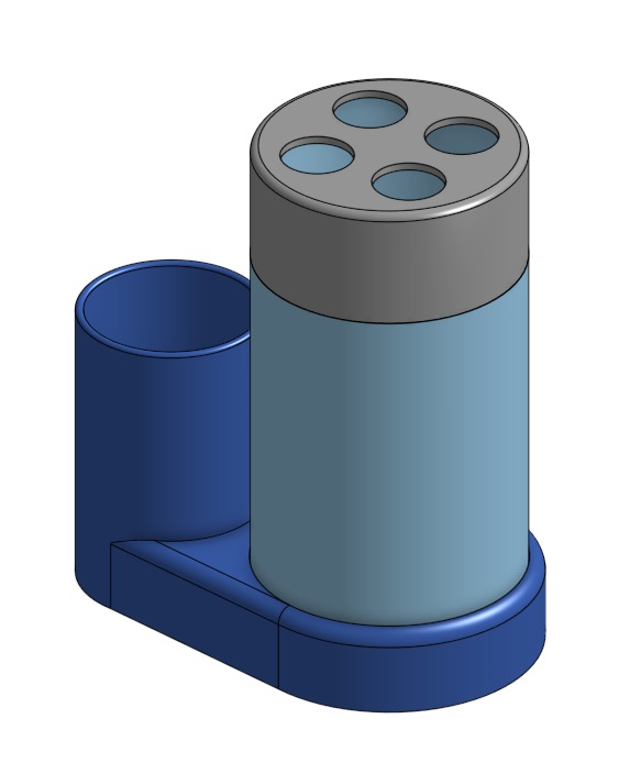 Toothbrush and toothpaste holder by shooter | Download free STL model ...