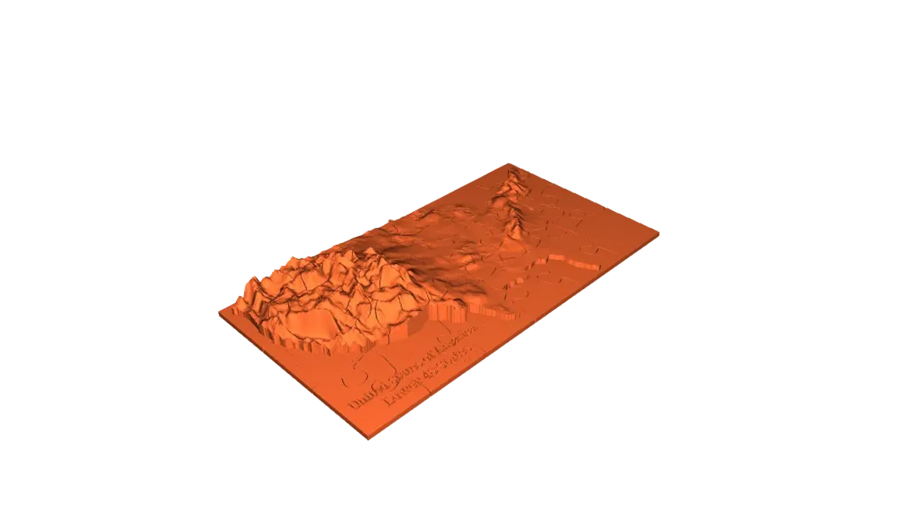 USA Topography Puzzle by batman | Download free STL model | Printables.com