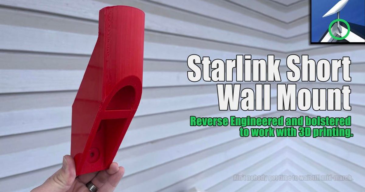 Starlink Short Wall Mount for Outdoor Fascia Mounting by jackharvest ...
