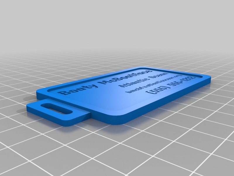 Multi-Material Customizable Luggage / Bag Tag by IAmDotorg | Download ...