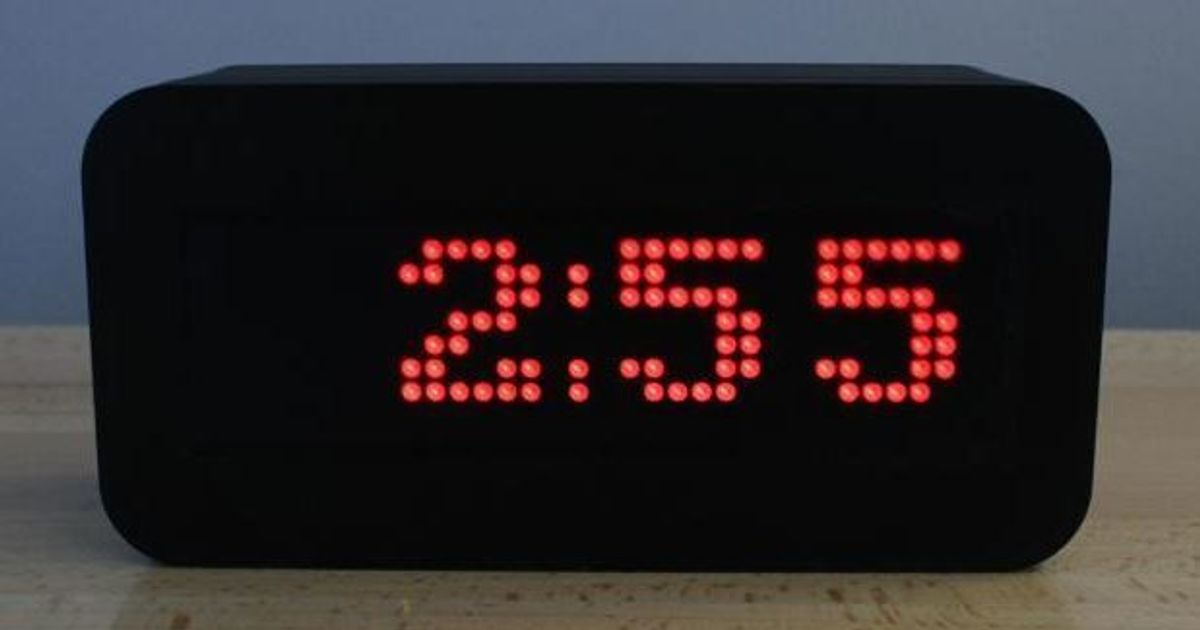 LED Matrix Digital Clock by JEM_3Dprints | Download free STL model ...