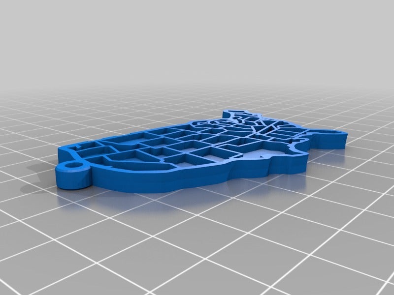 US map keychain (separate states) by PhD3DP | Download free STL model ...