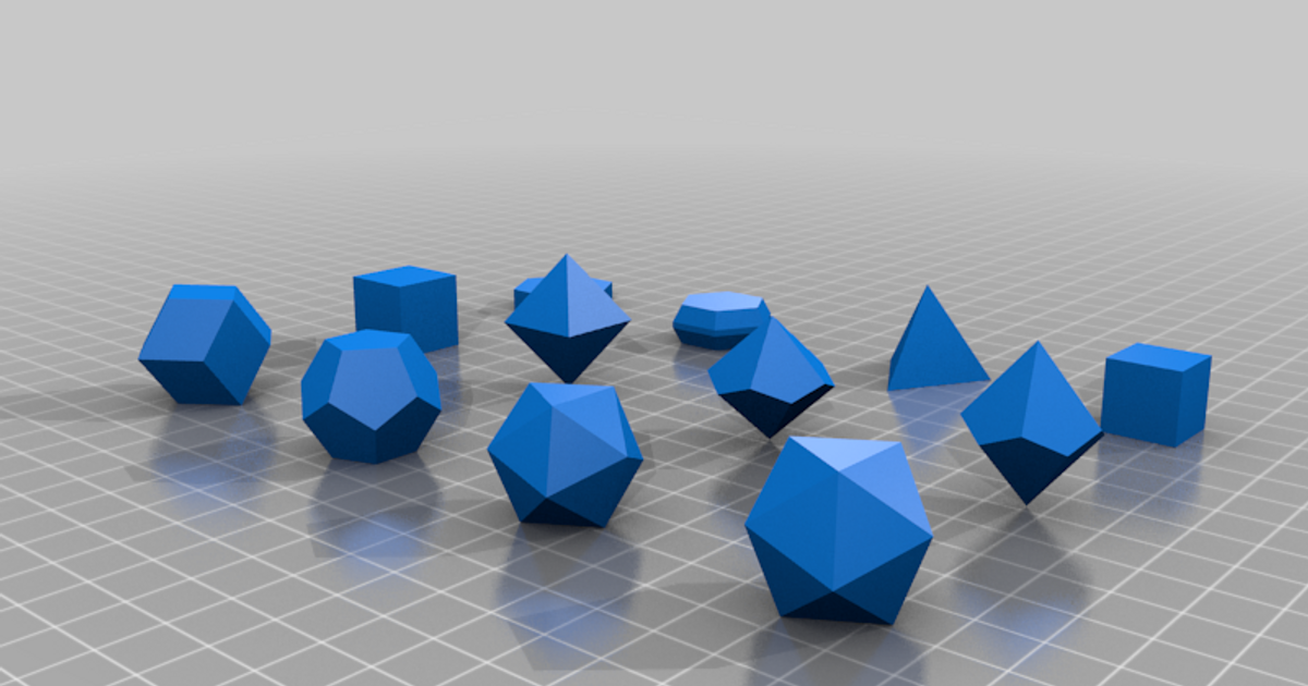 All basic dice shapes by Keon | Download free STL model | Printables.com