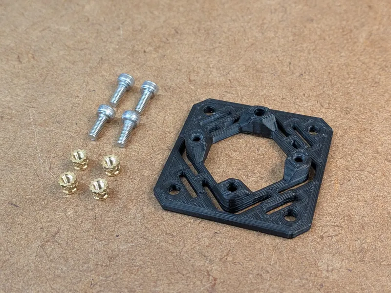 CORE One Z-Motor Mount with Heat Set Inserts by DET-Man | Download free ...
