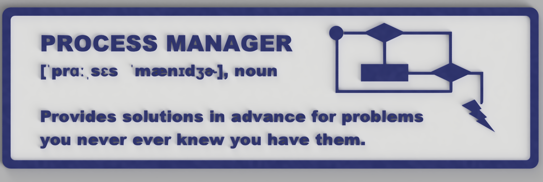 Process Manager - Funny Definition Sign by Fozi | Download free STL ...