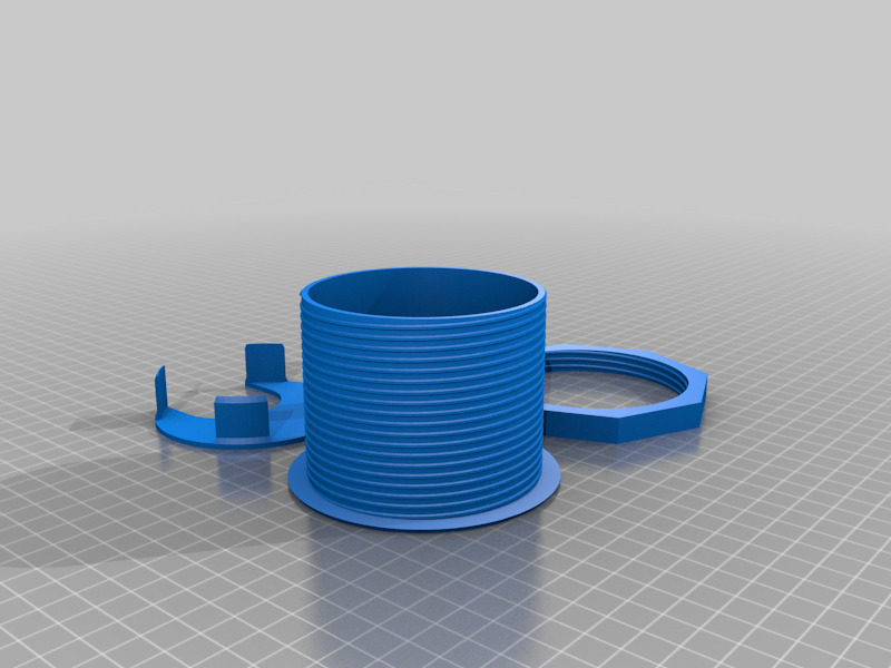 Customizable threaded grommet by makmonty | Download free STL model ...