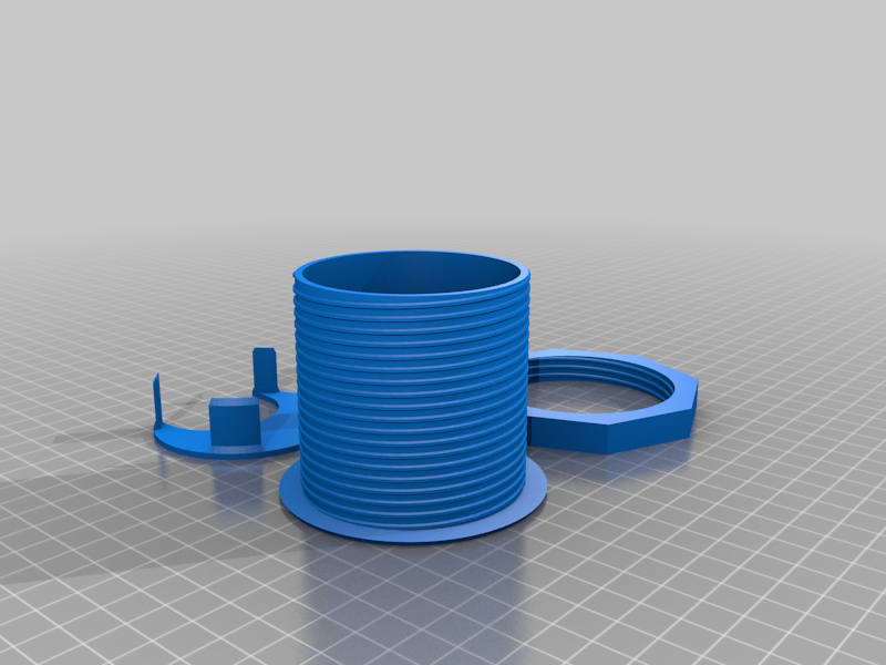 Customizable threaded grommet by makmonty | Download free STL model ...