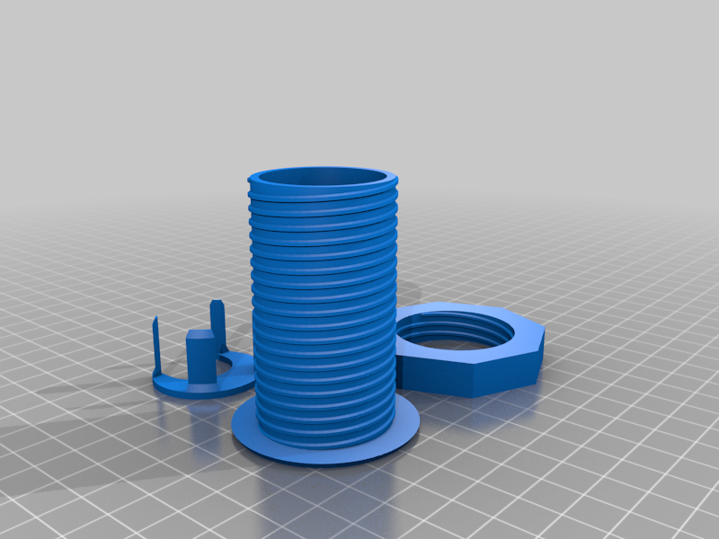 Customizable threaded grommet by makmonty | Download free STL model ...