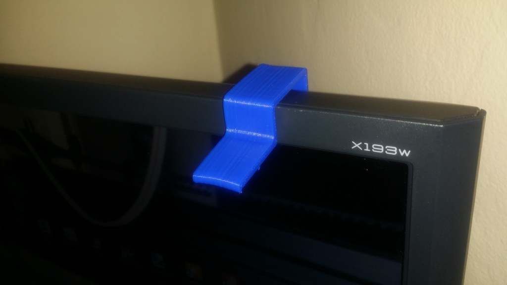 Monitor Headphone Hanger by PicoPlanetDev | Download free STL model ...