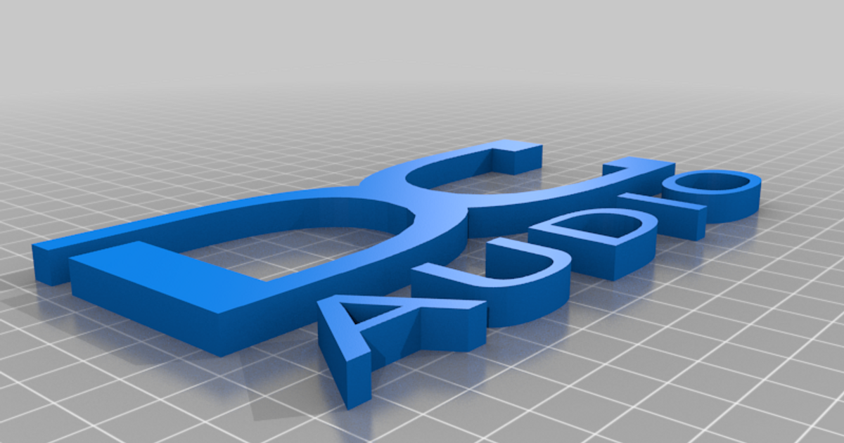 dc audio logo von MakingMade | Kostenloses STL-Modell herunterladen ...