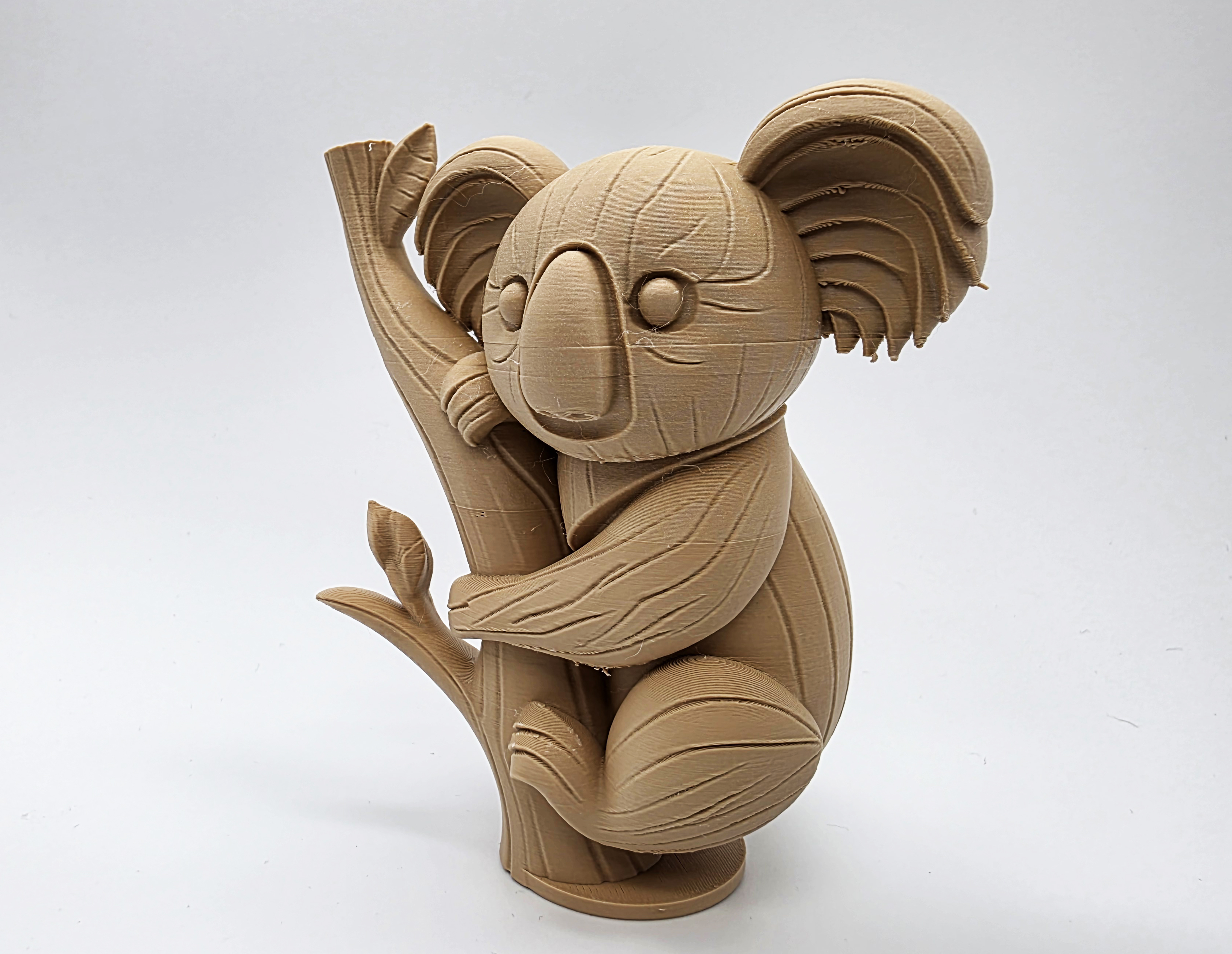 Wood Carved Koala on Tree by Triple G Workshop | Download free STL ...