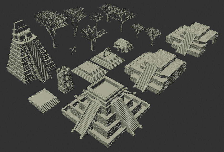 Mayan Town 1:400 Scale by MoffKalast | Download free STL model ...