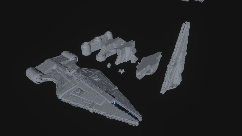 SW Arquitens Light Cruiser Mandalorian Edition 1:2000 Scale by ...
