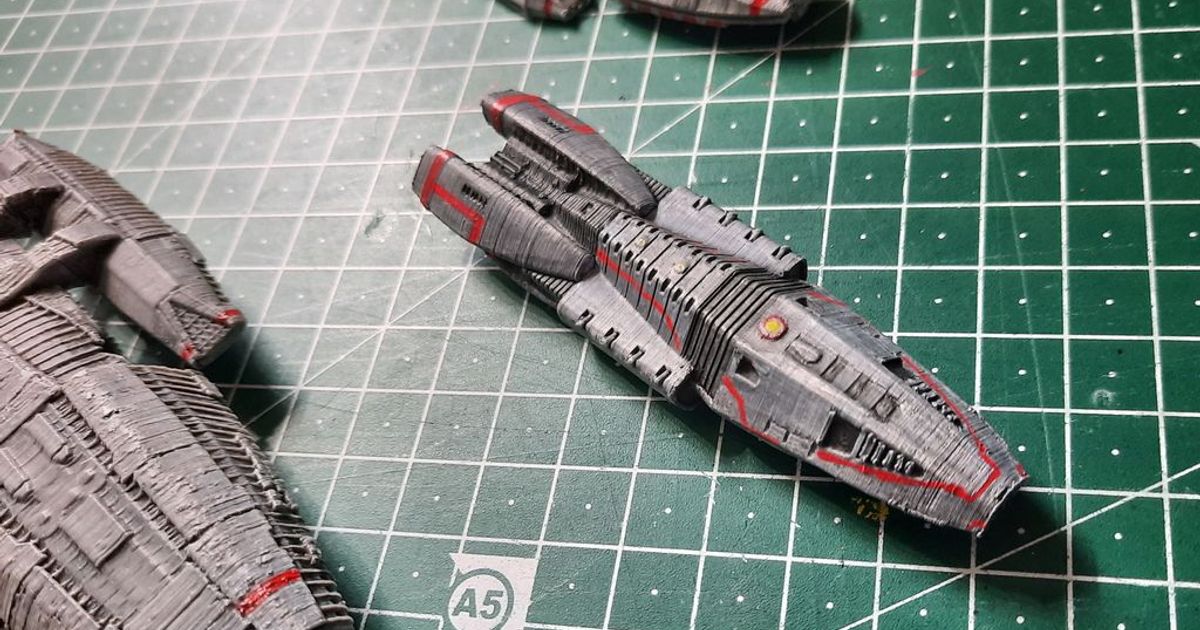 BSG Adamant Frigate 1:9000 Scale by MoffKalast | Download free STL ...