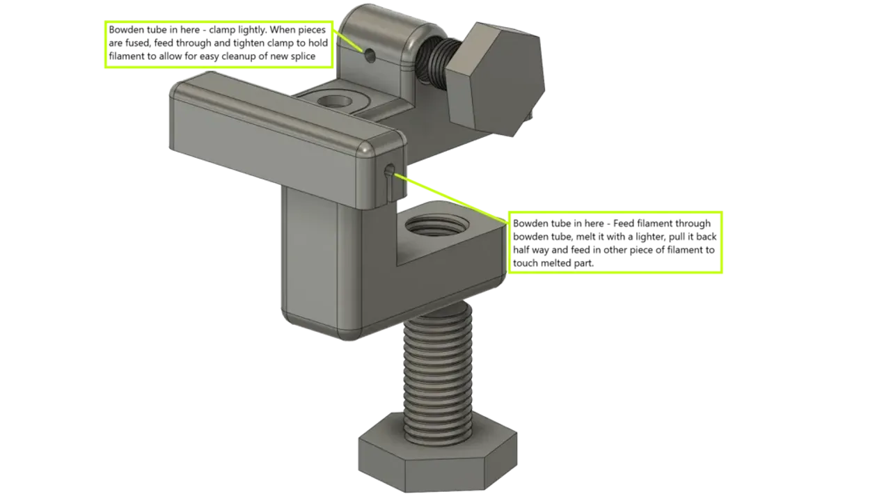 Filament Splicer & Joiner with Roll Holder by Turnt | Download free STL ...