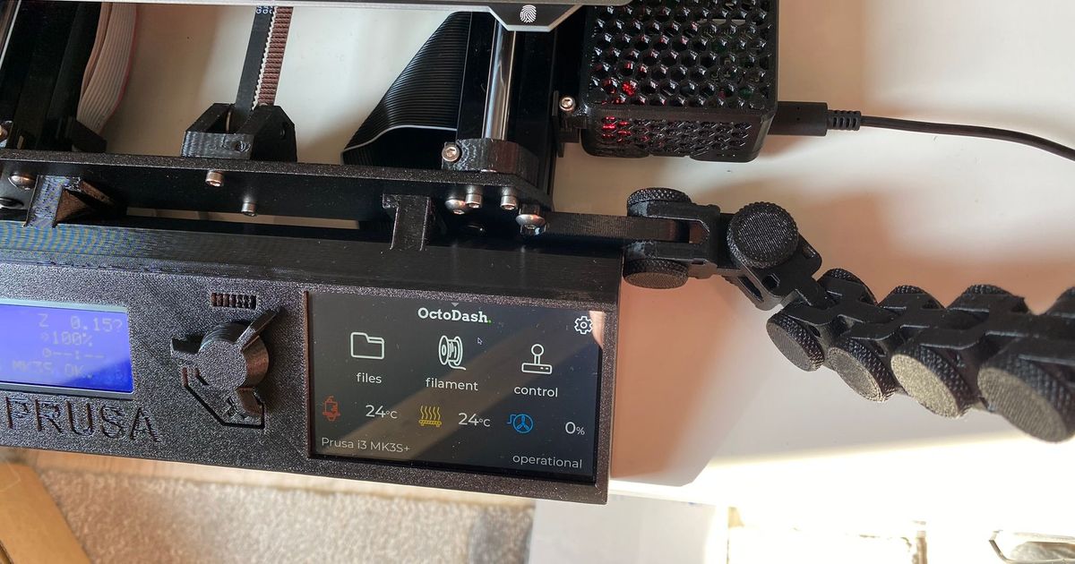 Y-Rail Adapter modified for usage with Hyperpixel 4" Touchscreen LCD with Raspberry Pi4 for ...