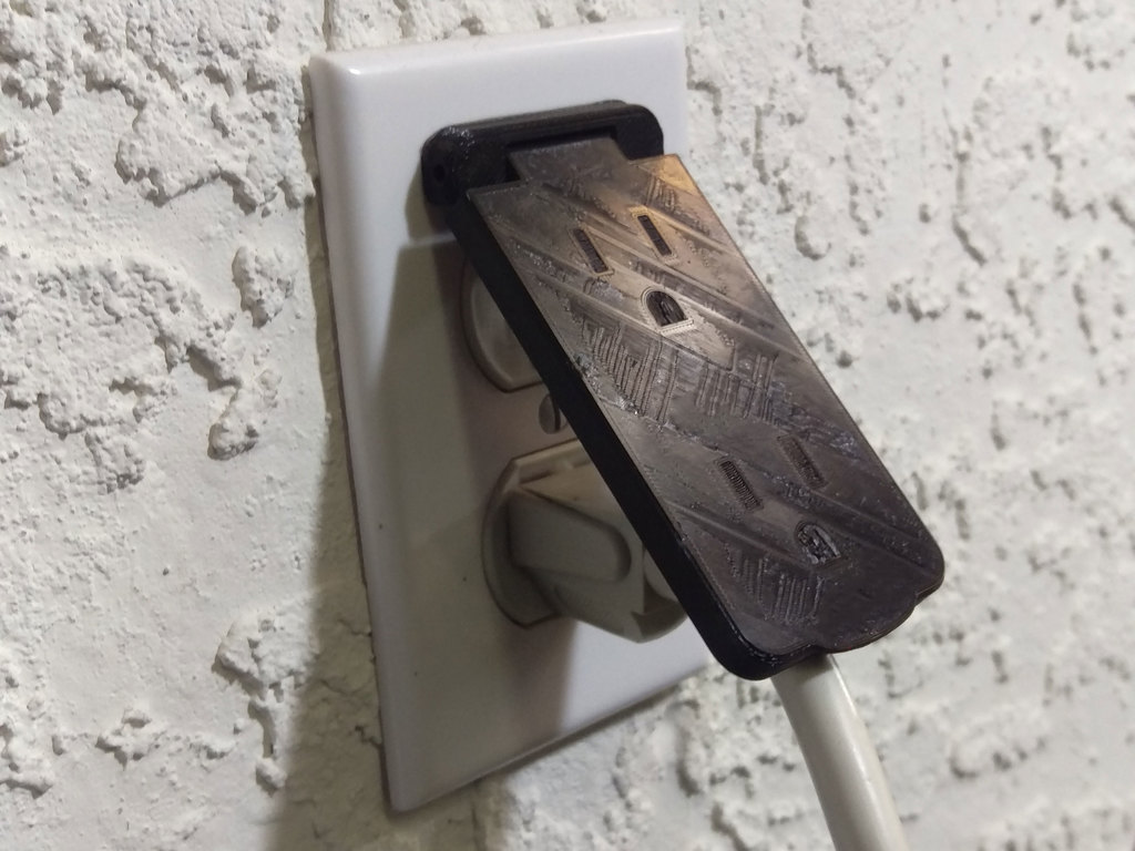 Hinged Outlet Cover/Protector by Physics Dude | Download free STL model ...
