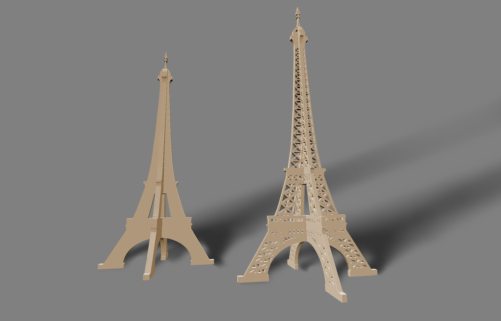 Flat Pack Eiffel Tower by Physics Dude | Download free STL model ...