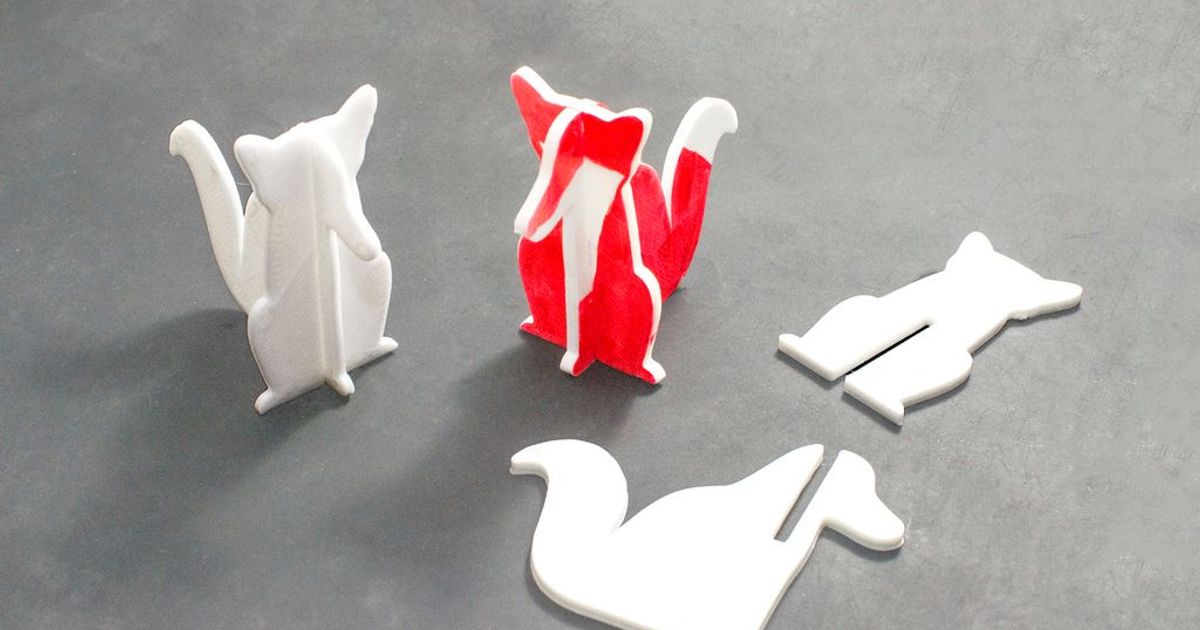 Flat Pack Foxes by Physics Dude | Download free STL model | Printables.com