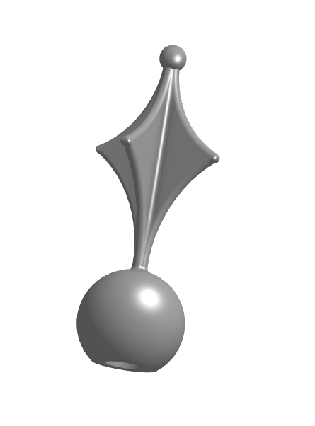 Globe and Star Finial - Two Versions by kaje | Download free STL model ...