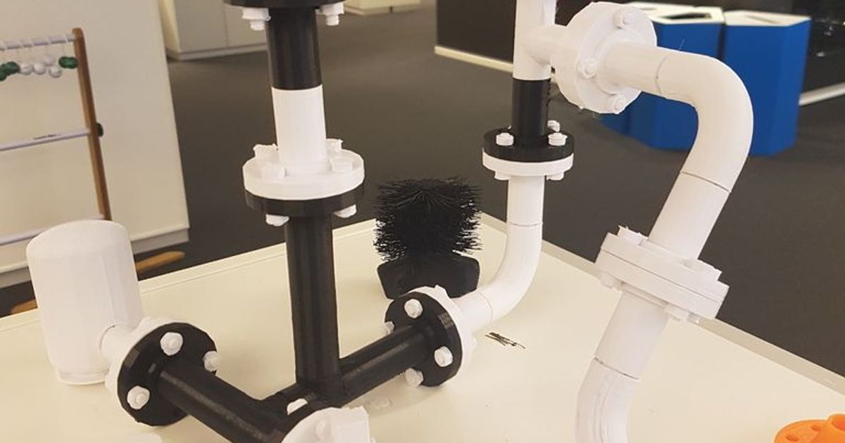 Flanged pipes model kit by Royal Farris | Download free STL model ...