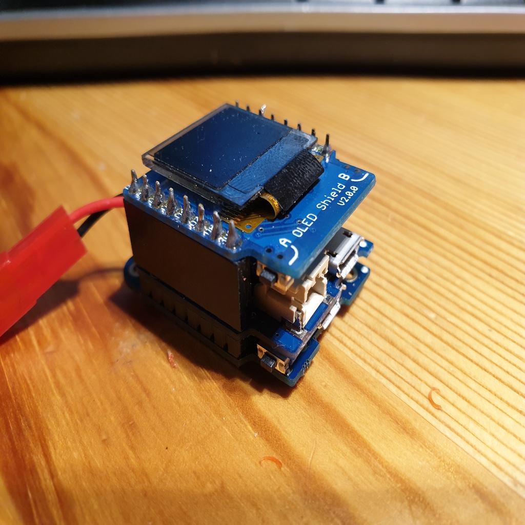 Wemos D1 mini with battery and Oled Shield case by Royal Farris ...