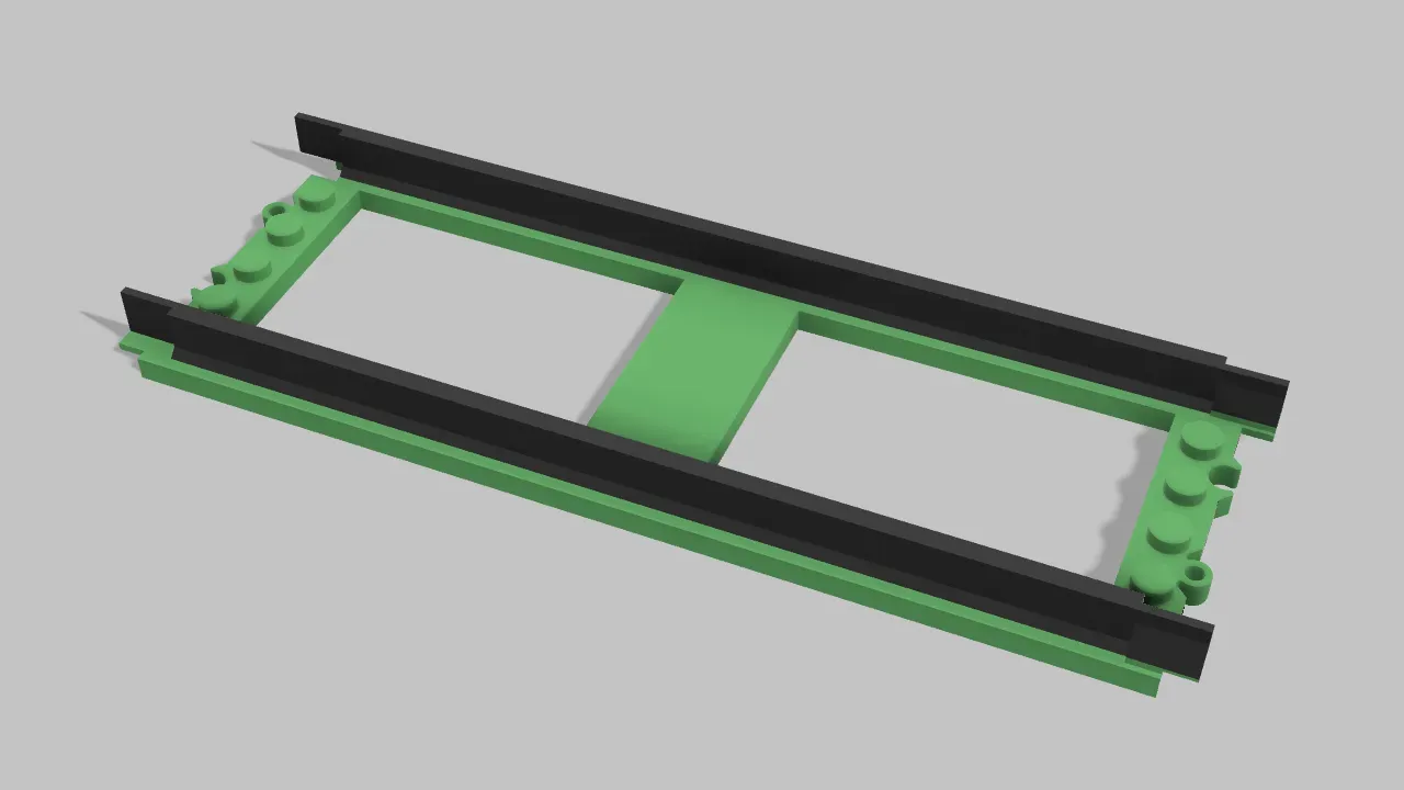 simplified straight train rail by Alex Workbench | Download free STL ...