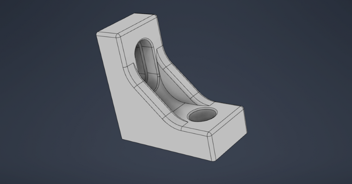 One Way Adjustable 90° 40mm Bracket by Sjölin | Download free STL model ...