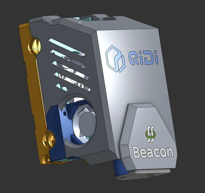 stew675's Beacon bracket with hotend air duct for Qidi Plus 4 for stock and Phaetus Comb hotends ...