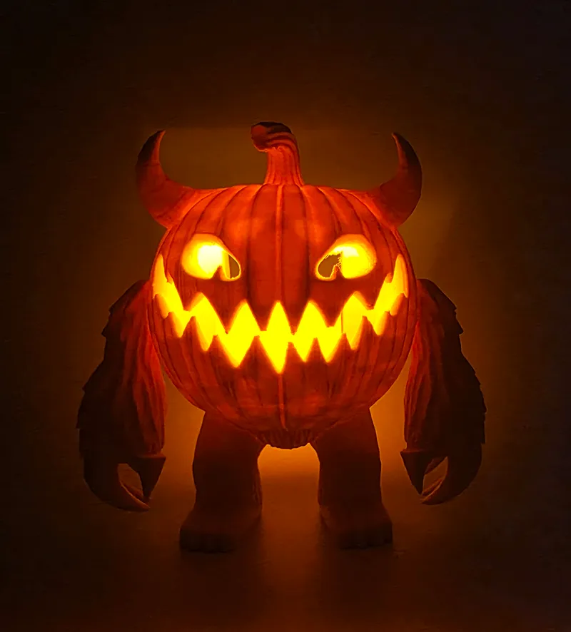 Jack-o-Lantern Monster LED Tea Light Holder by Triple G Workshop ...