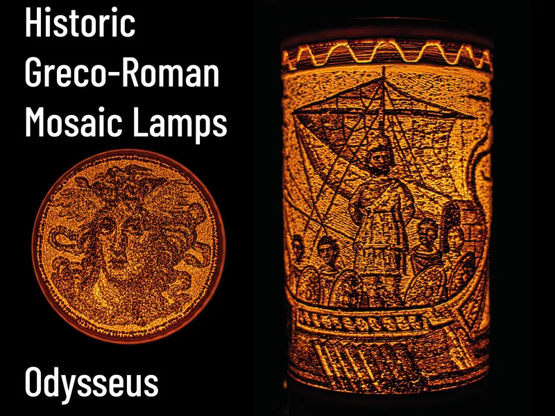 Historic Greco-Roman Mosaic Lamps by FritzPeppone | Download free STL ...