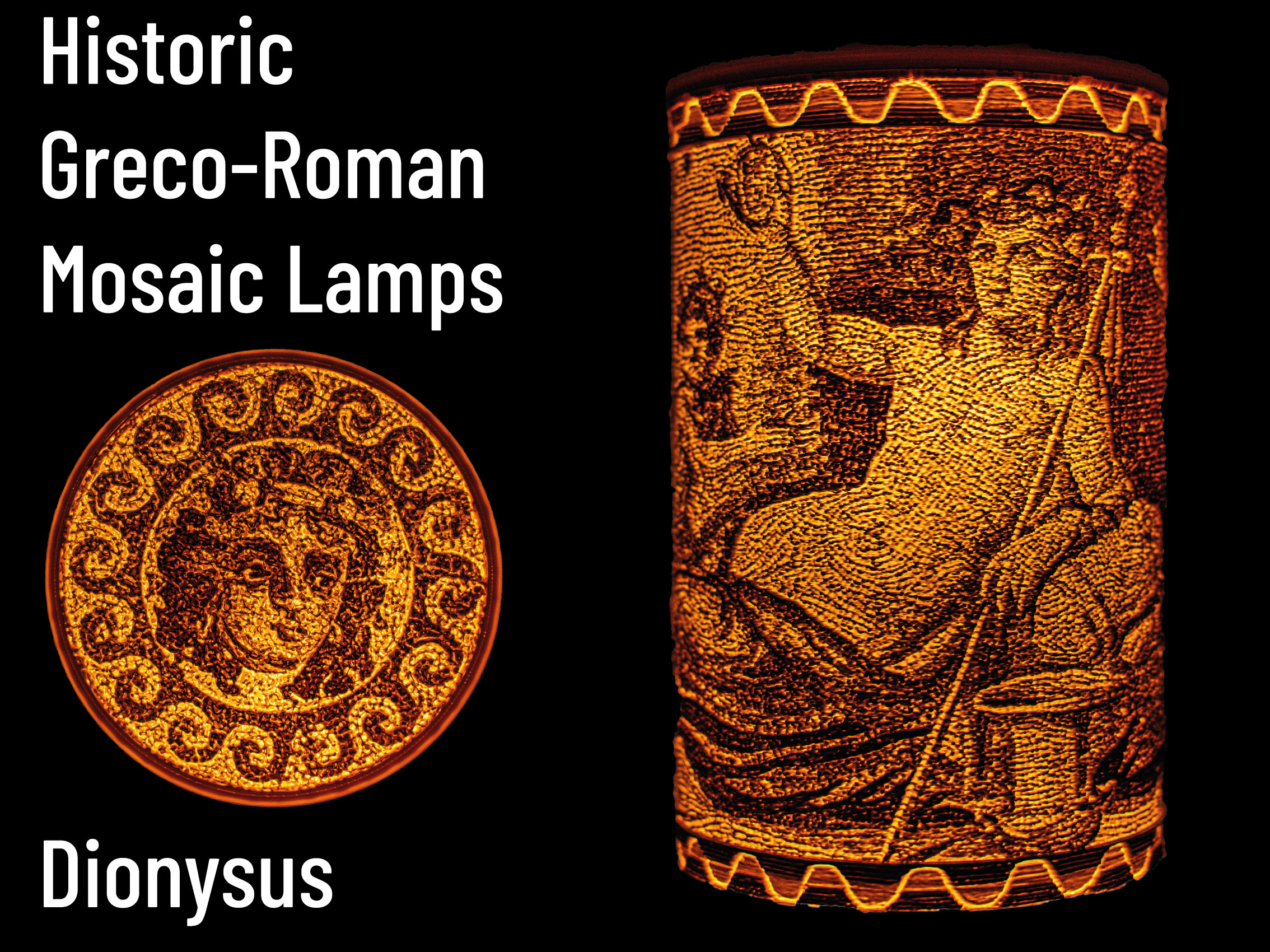 Historic Greco-Roman Mosaic Lamps by FritzPeppone | Download free STL ...